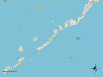 'Political Map of Islamorada, FL' Prints | AllPosters.com