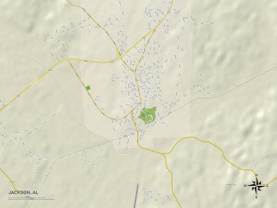 'Political Map of Jackson, AL' Prints | AllPosters.com