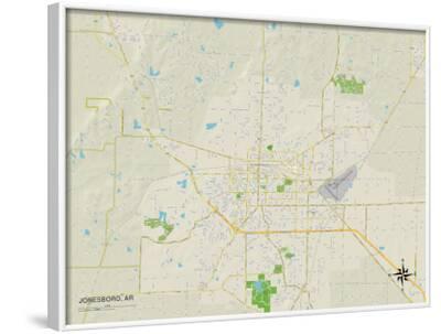 'Political Map of Jonesboro, AR' Posters | AllPosters.com