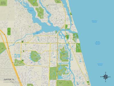 'Political Map of Jupiter, FL' Prints | AllPosters.com