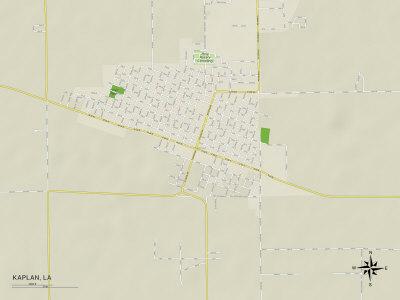 'Political Map of Kaplan, LA' Art | AllPosters.com