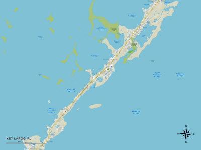'Political Map of Key Largo, FL' Prints | AllPosters.com