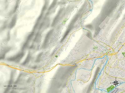 'Political Map of La Vale, MD' Posters | AllPosters.com
