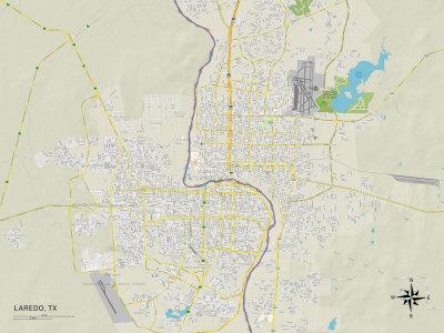 'Political Map of Laredo, TX' Prints | AllPosters.com