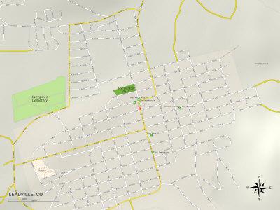 'Political Map of Leadville, CO' Prints | AllPosters.com