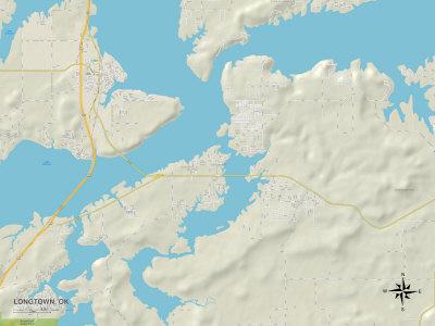 'Political Map of Longtown, OK' Posters | AllPosters.com