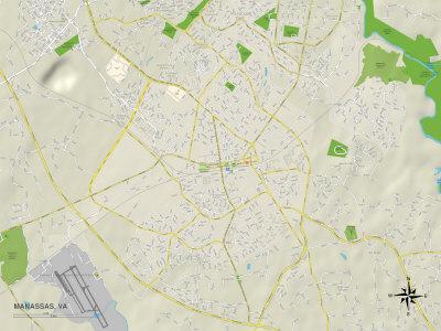 'Political Map of Manassas, VA' Poster | AllPosters.com