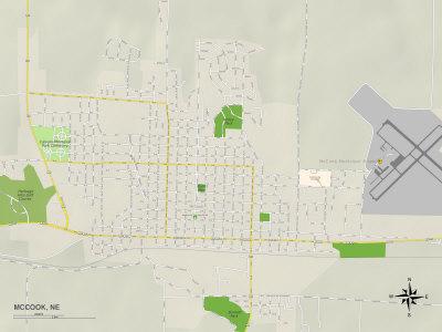 'Political Map of McCook, NE' Prints | AllPosters.com