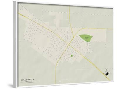 'Political Map of Muleshoe, TX' Prints | AllPosters.com