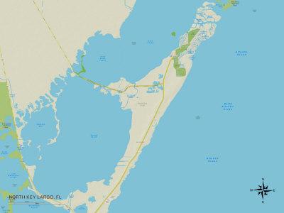 'Political Map of North Key Largo, FL' Art | AllPosters.com