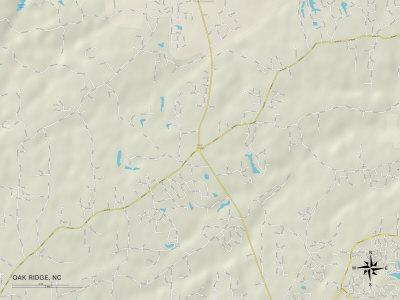 'Political Map of Oak Ridge, NC' Prints | AllPosters.com