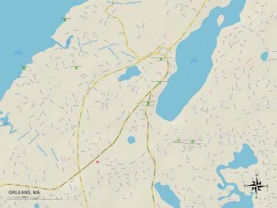'Political Map of Orleans, MA' Prints | AllPosters.com