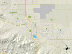 'Political Map of Palmdale, CA' Posters | AllPosters.com