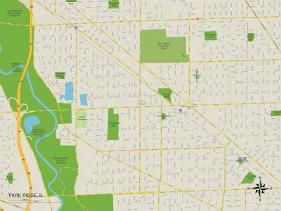 'Political Map of Park Ridge, IL' Prints | AllPosters.com