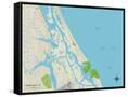 'Political Map of Ponce Inlet, FL' Posters | AllPosters.com
