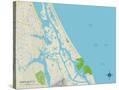 'Political Map of Ponce Inlet, FL' Posters | AllPosters.com