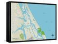 'Political Map of Ponce Inlet, FL' Posters | AllPosters.com