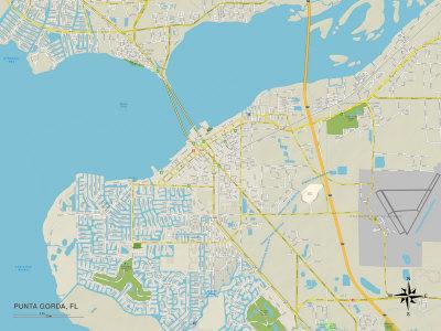 'Political Map of Punta Gorda, FL' Prints | AllPosters.com