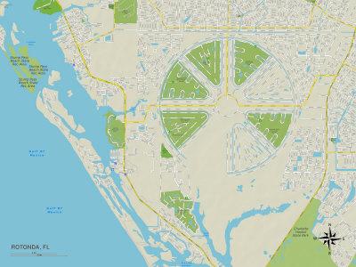 'Political Map of Rotonda, FL' Prints | AllPosters.com