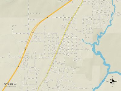 'Political Map of Satsuma, AL' Prints | AllPosters.com