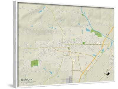 'Political Map of Searcy, AR' Posters | AllPosters.com