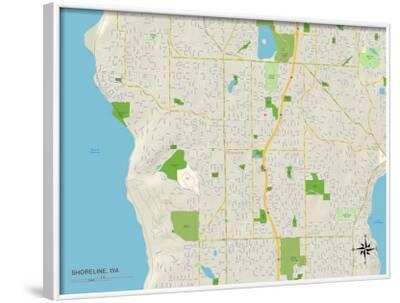 'Political Map of Shoreline, WA' Posters | AllPosters.com