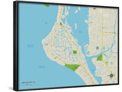 'Political Map of Siesta Key, FL' Posters | AllPosters.com