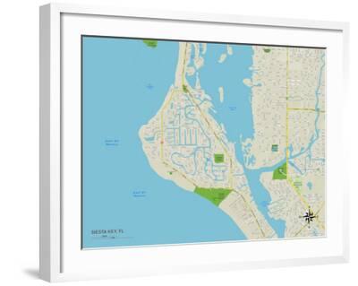 'Political Map of Siesta Key, FL' Posters | AllPosters.com