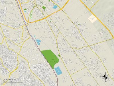 'Political Map of Socorro, TX' Prints | AllPosters.com