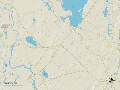 'Political Map of Standish, ME' Prints | AllPosters.com