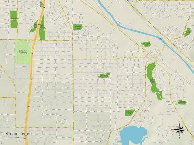 'Political Map of Struthers, OH' Print | AllPosters.com