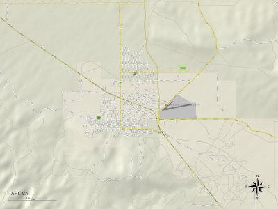 'Political Map of Taft, CA' Posters | AllPosters.com