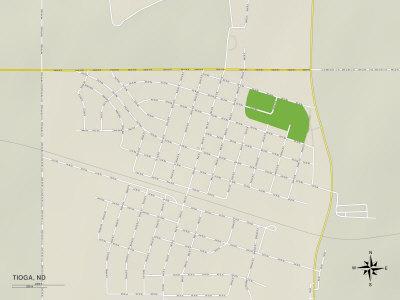 'Political Map of Tioga, ND' Prints | AllPosters.com
