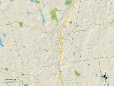 'Political Map of Torrington, CT' Prints | AllPosters.com