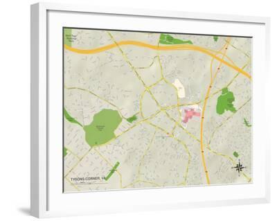 'Political Map of Tysons Corner, VA' Prints | AllPosters.com