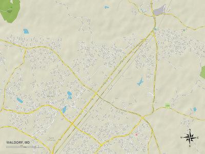 'Political Map of Waldorf, MD' Prints | AllPosters.com