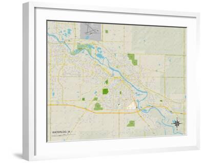 'Political Map of Waterloo, IA' Prints | AllPosters.com