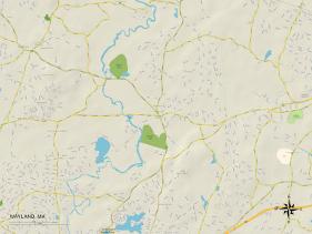 'Political Map of Wayland, MA' Prints | AllPosters.com