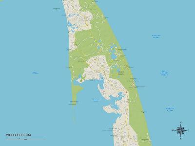 'Political Map of Wellfleet, MA' Posters | AllPosters.com