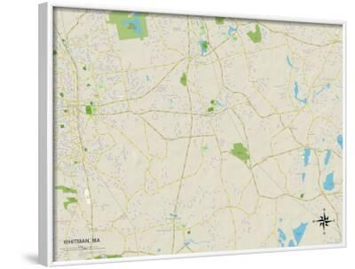 'Political Map of Whitman, MA' Posters | AllPosters.com
