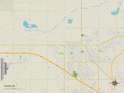 'Political Map of Yukon, OK' Posters | AllPosters.com