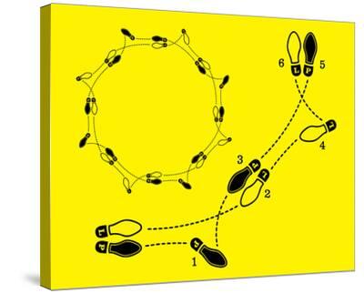 'Polka Dance Steps' Stretched Canvas Print | AllPosters.com