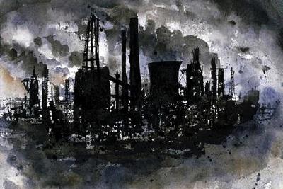 'Polluted city - watercolour illustration' Giclee Print - Neale Osborne ...