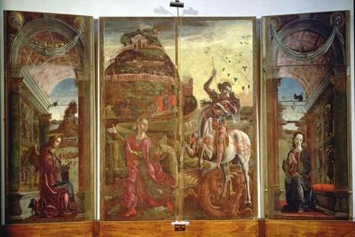 'Polyptych Depicting St. George and the Dragon and the Annunciation ...