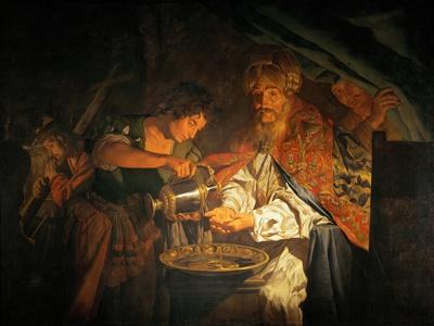 'Pontius Pilatus washing his hands' Giclee Print - Mathias Stom ...