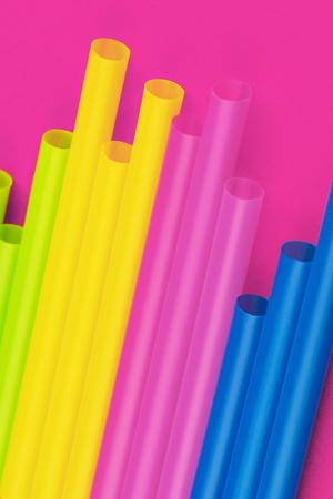 'Pop Straws Collection - Dark Pink & Colourful' Photographic Print ...