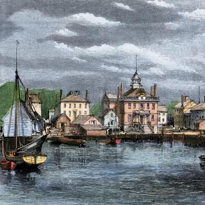 'Port and Customs at Salem, Massachusetts, circa 1870. 19Th Century ...