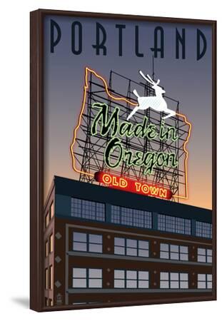 'Portland, Oregon - Made In Oregon Sign, C.2009' Posters | AllPosters.com