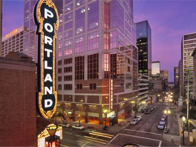 'Portland Sign at the Arlene Schnitzer Concert Hall on Broadway ...