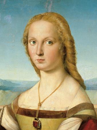 'Portrait of a Young Woman (Lady with a Unicorn)' Art - Raphael ...